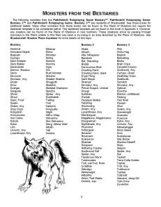 Pathfinder: Book of Beasts Preview #4, Bestiaries – Jon Brazer Enterprises